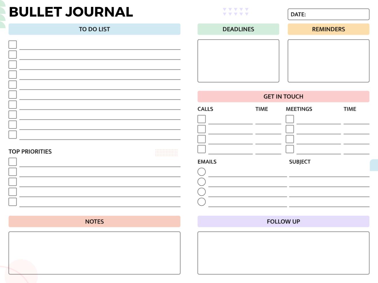 Daily Journal Templates - Customizable | PDF | Printable | Download